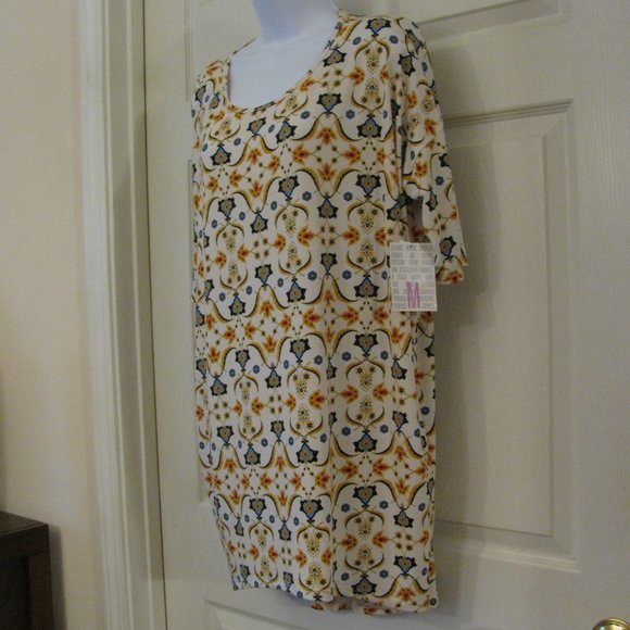 LuLaRoe | Tops | 35 Lularoe Irma Tunic Medium Nwt36 White With Blue ...